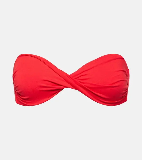 Melissa Odabash Martinique Bandeau Bikini Top - Red