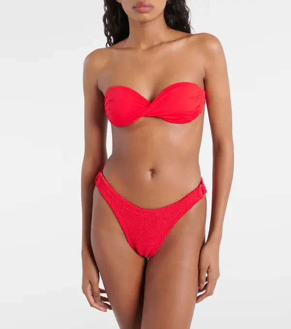 Melissa Odabash Martinique Bandeau Bikini Top - Red
