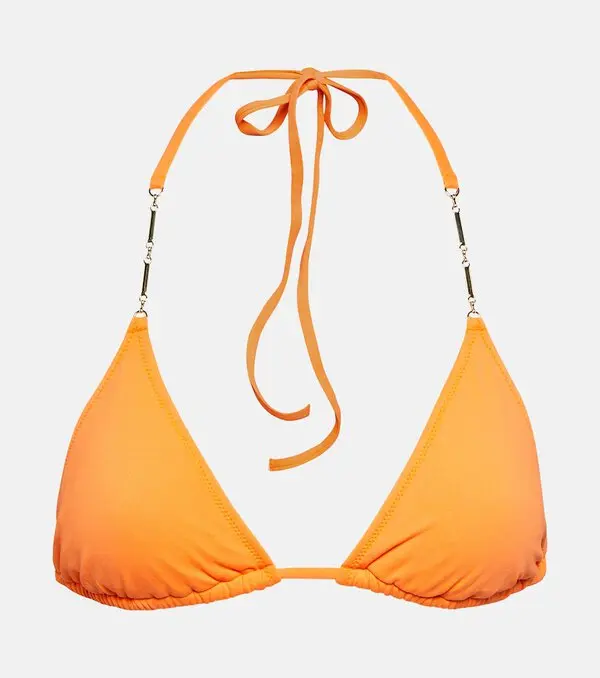Melissa Odabash Mykonos Triangle Bikini Top - Orange