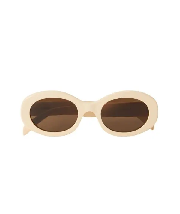 Celine Triomphe Oval Sunglasses - Cream