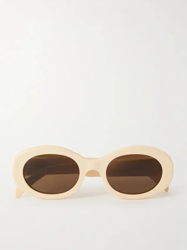 Celine Triomphe Oval Sunglasses - Neutrals