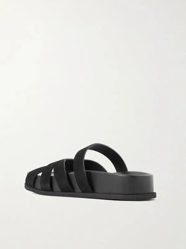 NEOUS Ibor Suede Slides - Black