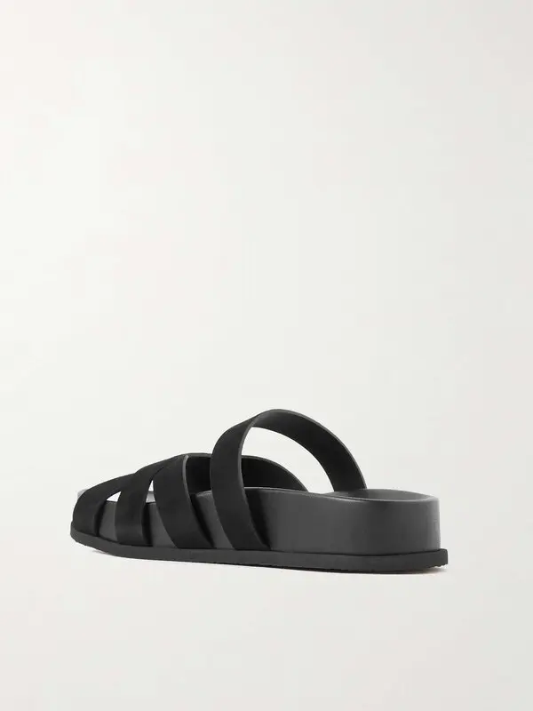 NEOUS Ibor Suede Slides - Black