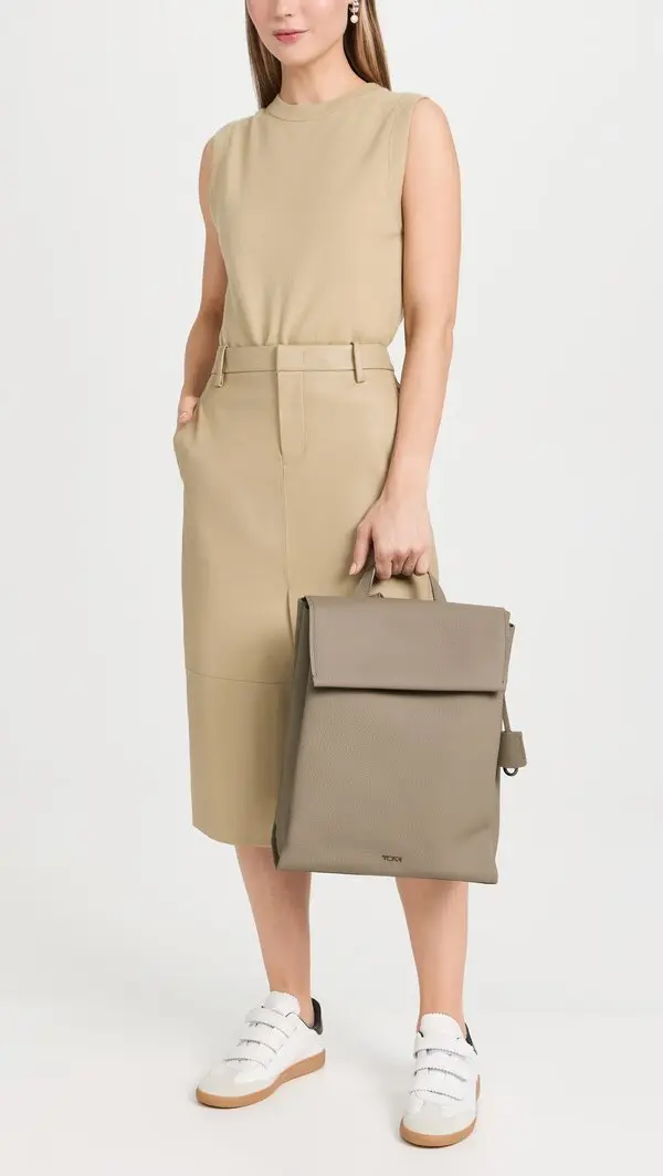 Tumi Taupe Drawstring Backpack Tote — Women TUMI Voyageur 15.5 main image 3
