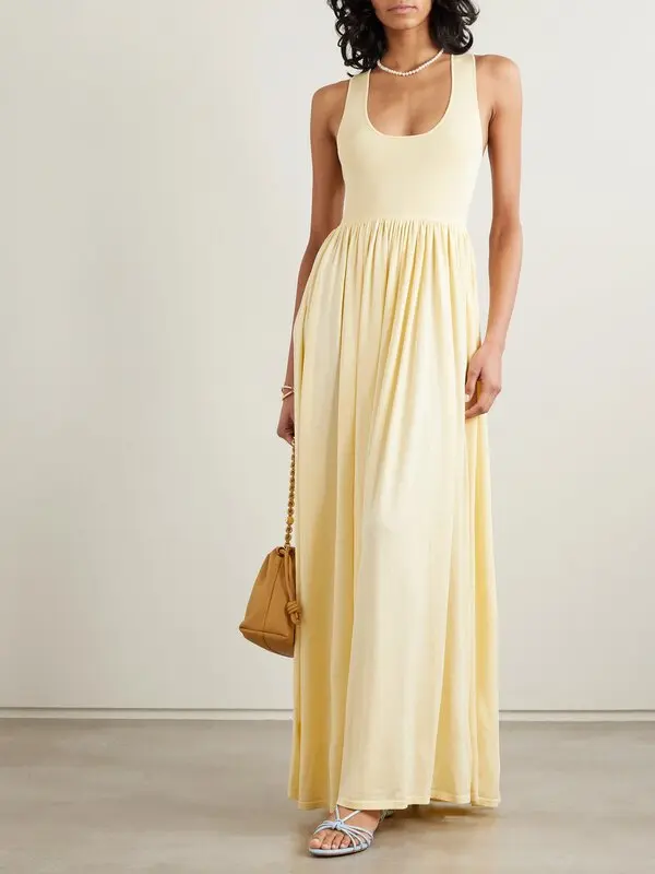 zimmermann harmony silk scarf maxi-dress Zimmermann Harmony Silk Scarf Maxi-Dress In Yellow Fields - 50% Off