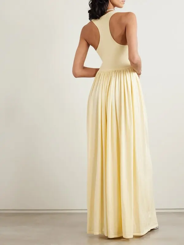 Zimmermann Harmony Metallic-knit Maxi Dress