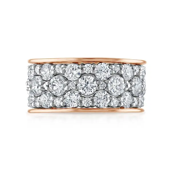 Stephanie Gottlieb Scalloped Diamond Stack Rings