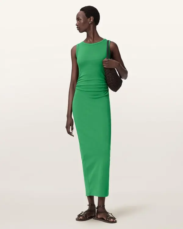 ALLSAINTS Katarina Bodycon Maxi Dress - Apple Green