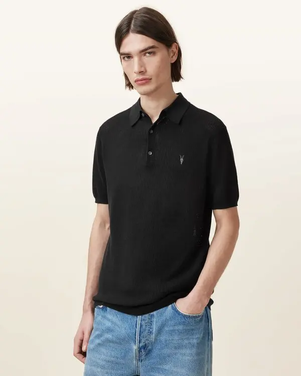 ALLSAINTS Aubrey Short-sleeve Ramskull Polo