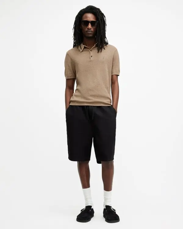 ALLSAINTS Aubrey Ramskull Short Sleeve Polo Shirt