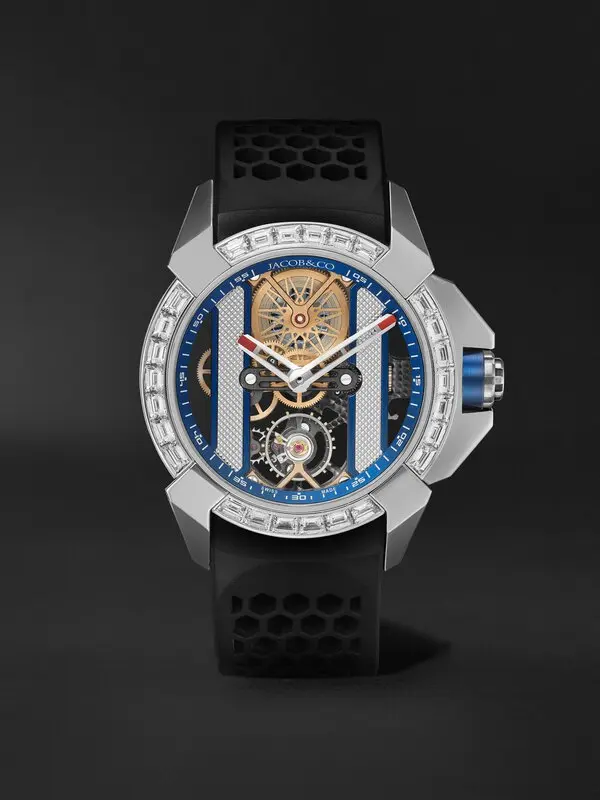 JACOB & CO Epic X Limited Edition Skeleton Chronograph 44mm Watch - Blue