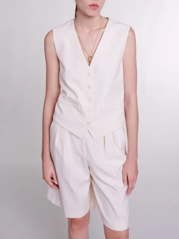 Maje Pleated Bermuda Shorts