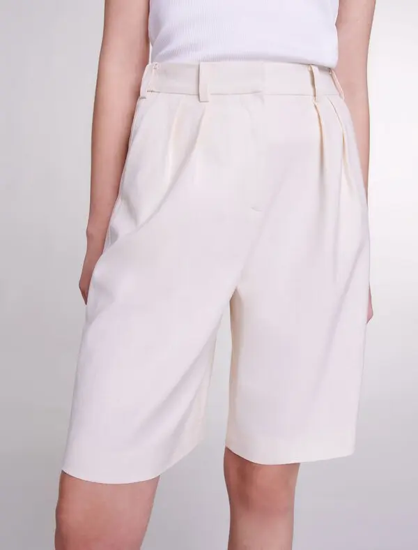 Maje Pleated Bermuda Shorts