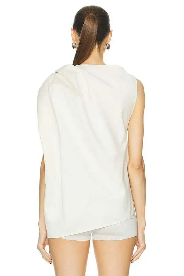 TOTEME Shoulder Twist Satin Top