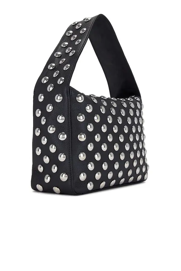 Khaite Elena Studded Shoulder Bag - Black