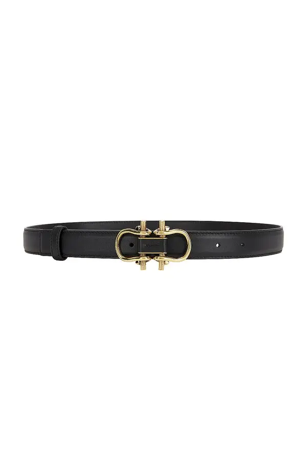 Bottega Veneta Monsieur Belt - Black & Muse Brass
