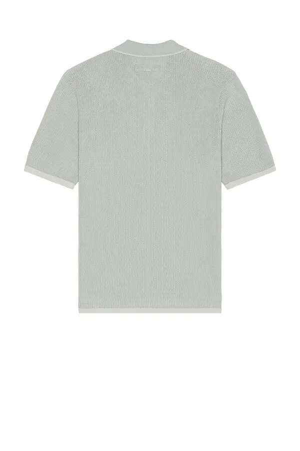 Rag & Bone Harvey Knit Polo - Light Blue