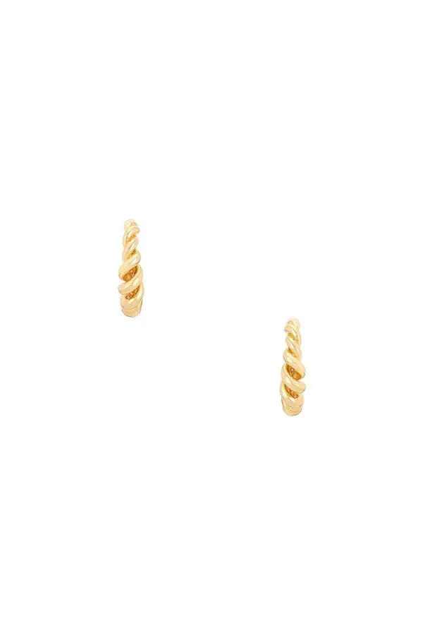 MEGA Twister Hoop Earrings - 14k Yellow Gold Plated