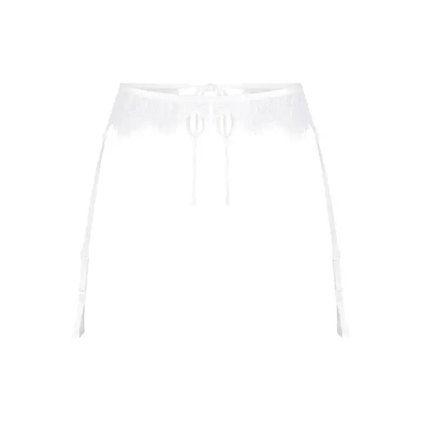 Skims Lace Garter Belt - Snow | Editorialist
