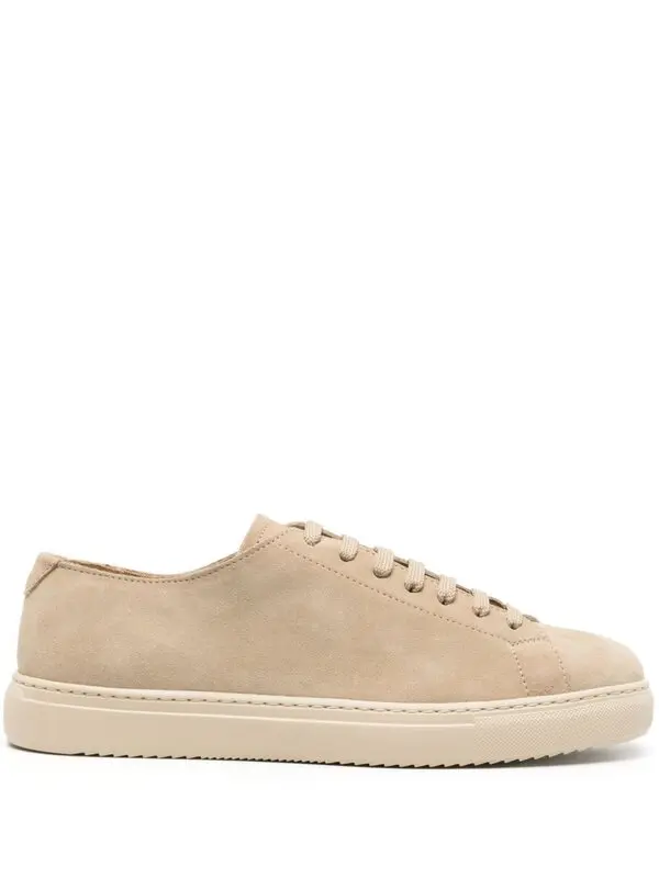 DOUCAL'S Logo-debossed Suede Sneakers - Neutrals