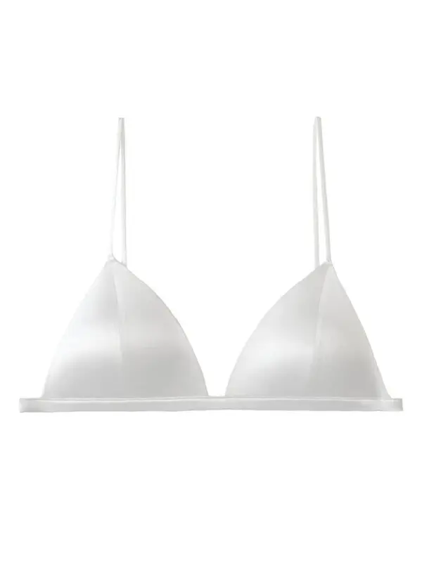 Fleur Du Mal Molded Luxe Triangle Bra - White