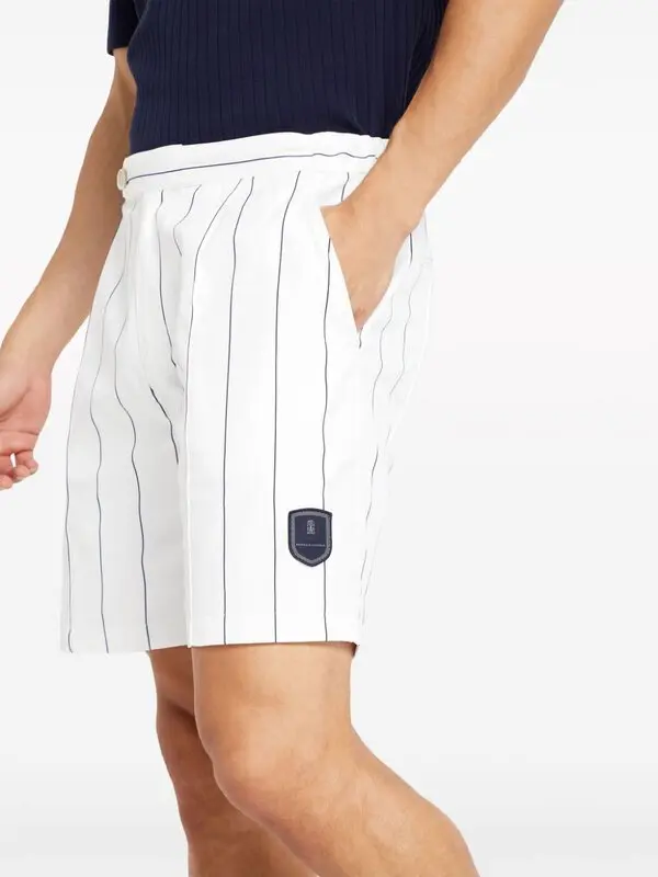 Brunello Cucinelli Logo-appliqué Striped Shorts