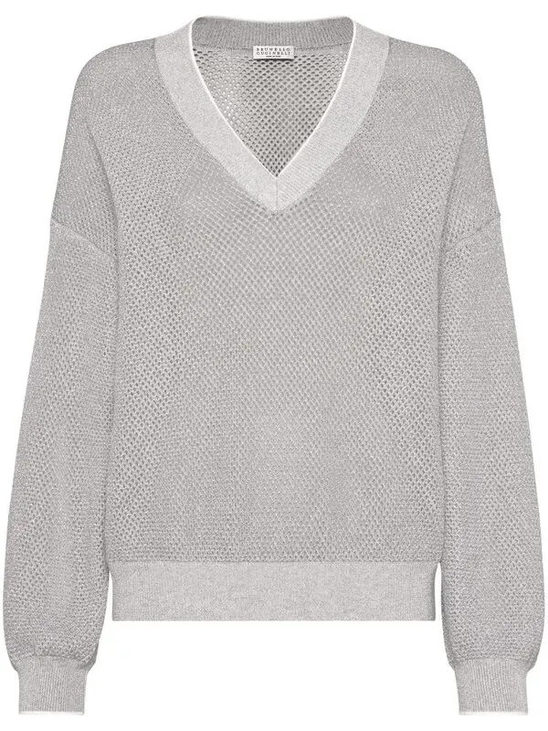 Brunello Cucinelli V-neck Knit Jumper
