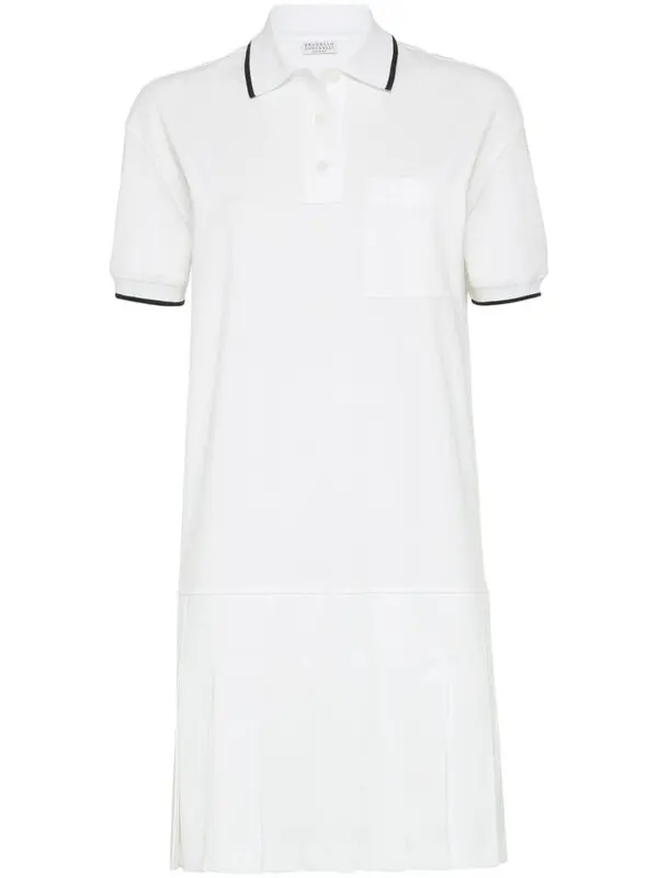 Brunello Cucinelli Stripe-tipping Cotton Minidress