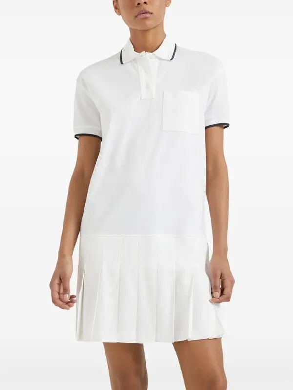 Brunello Cucinelli Stripe-tipping Cotton Minidress