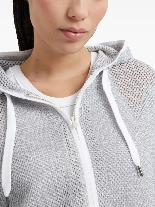 Brunello Cucinelli Open-knit Zip-up Hoodie
