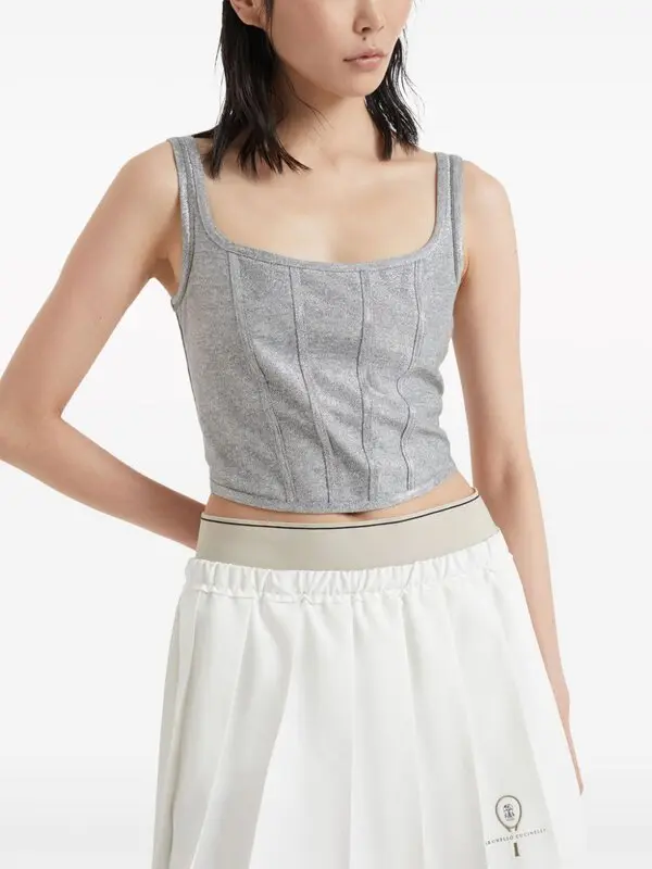 Brunello Cucinelli Sleeveless Corset Top