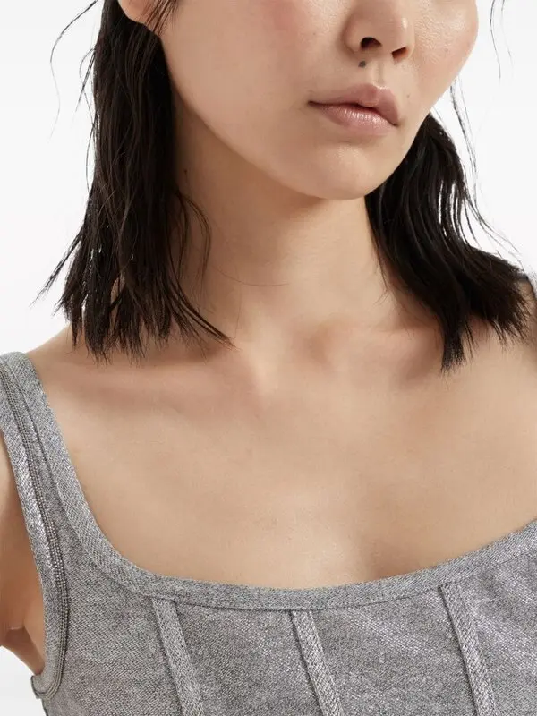 Brunello Cucinelli Sleeveless Corset Top