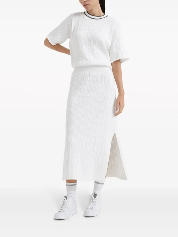 Brunello Cucinelli Cable-knit Cotton Dress