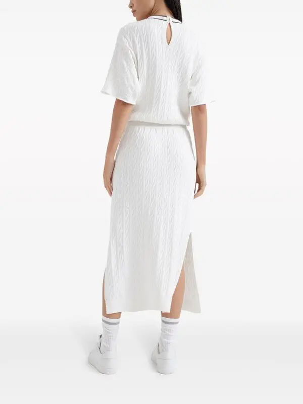 Brunello Cucinelli Cable-knit Cotton Dress