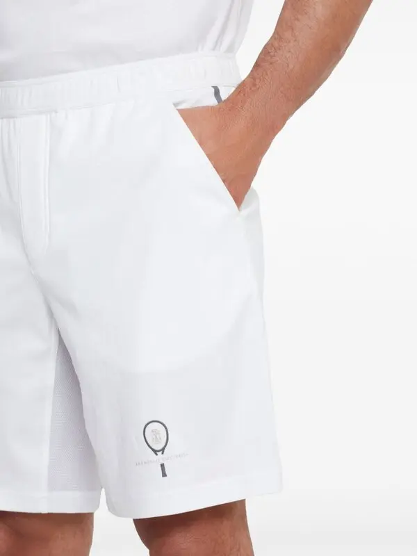 Brunello Cucinelli Logo-embroidered Cotton Shorts