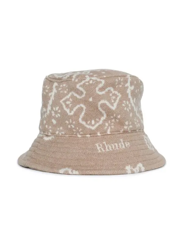 Rhude Intarsia-knit Bucket Hat