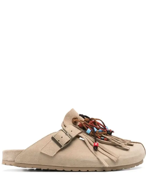 SCAROSSO Geo Suede Sandals