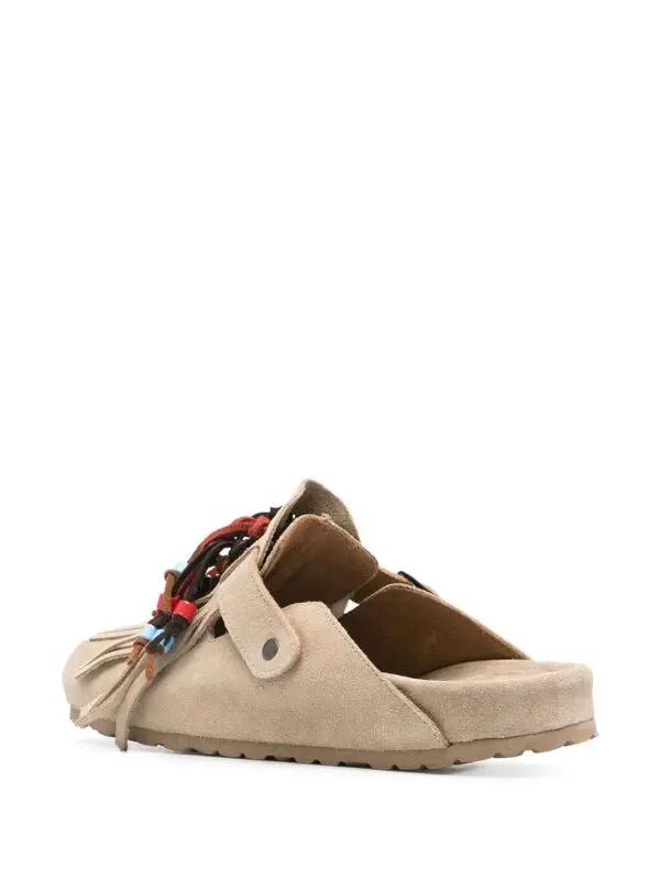 SCAROSSO Geo Suede Sandals