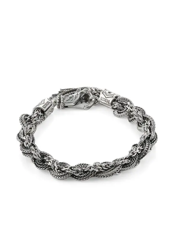 Emanuele Bicocchi Medium Round Braid Bracelet - Silver