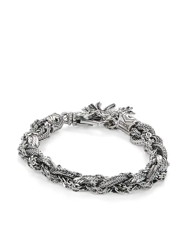 Emanuele Bicocchi Medium Round Braid Bracelet - Silver