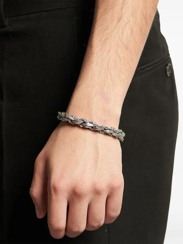 Emanuele Bicocchi Medium Round Braid Bracelet - Silver