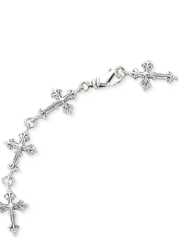 Emanuele Bicocchi Avelli Cross Charm Necklace - Silver