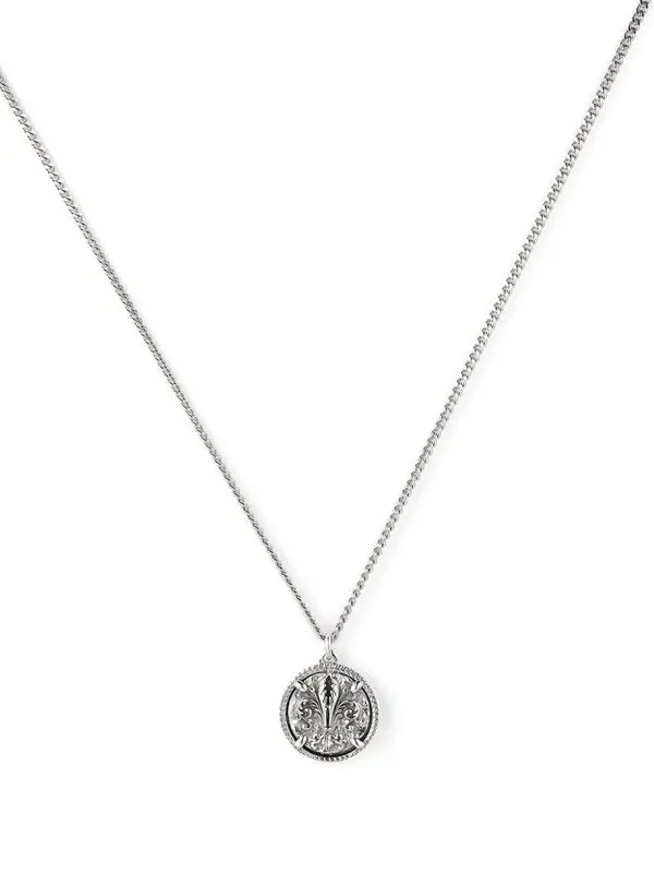 Emanuele Bicocchi Lily Tag Pendant Necklace - Silver