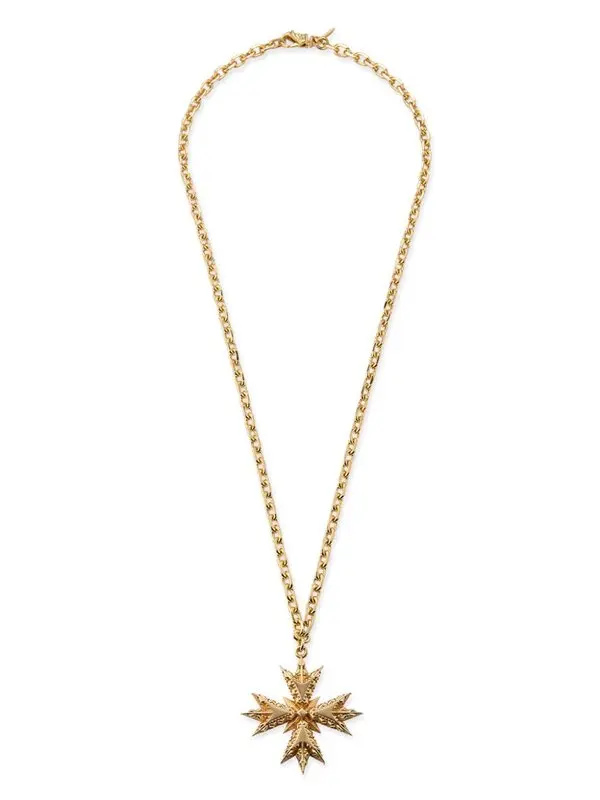 Emanuele Bicocchi Eb Crest Silver Necklace - Gold