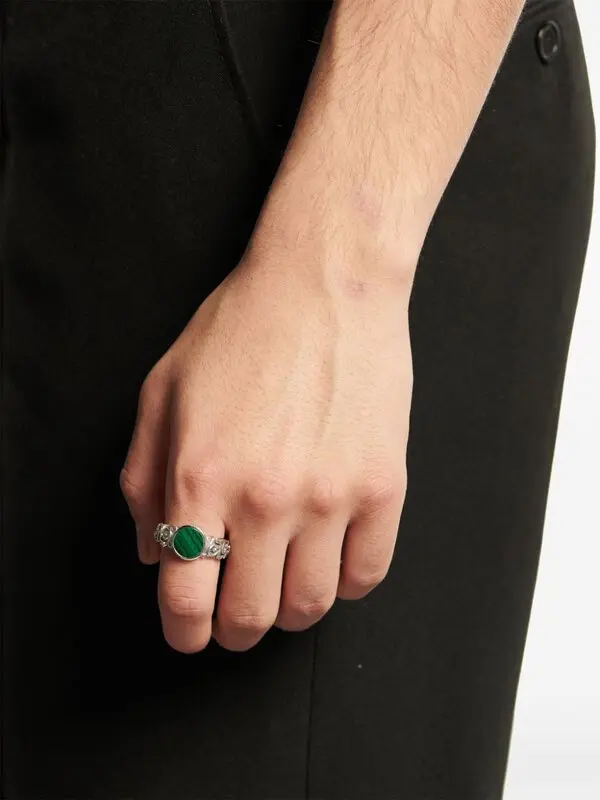 Emanuele Bicocchi Arabesque Malachite Ring - Green