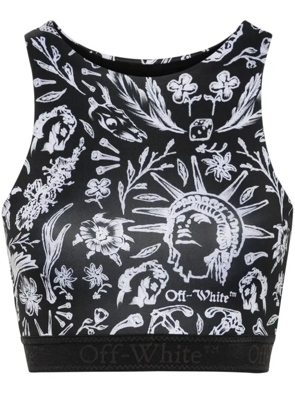 Off-White Tattoo-print Performance Top