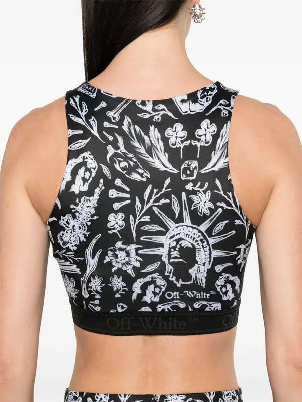 Off-White Tattoo-print Performance Top