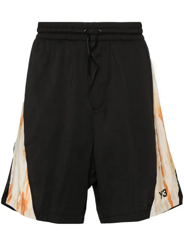 Y3 Rust-dye Track Shorts