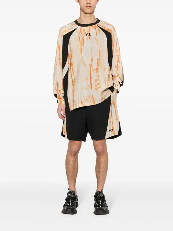 Y3 Rust-dye Track Shorts
