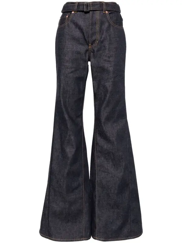 Sacai Mid-rise Flared Jeans
